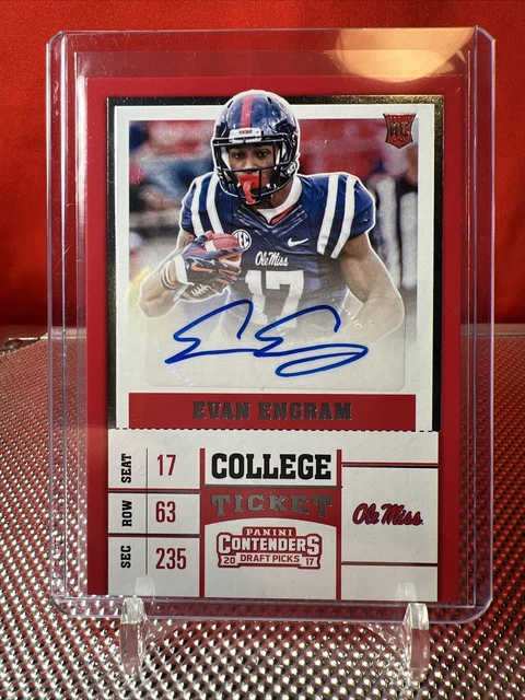 EVAN ENGRAM 2017 Panini Contders Draft Picks College Billet Auto Rc ...