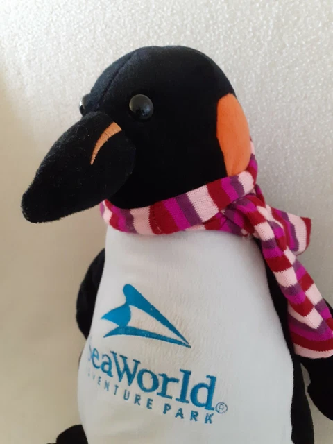 TOY FACTORY SEA World Adventure Park Emperor Penguin Plush with Scarf ...