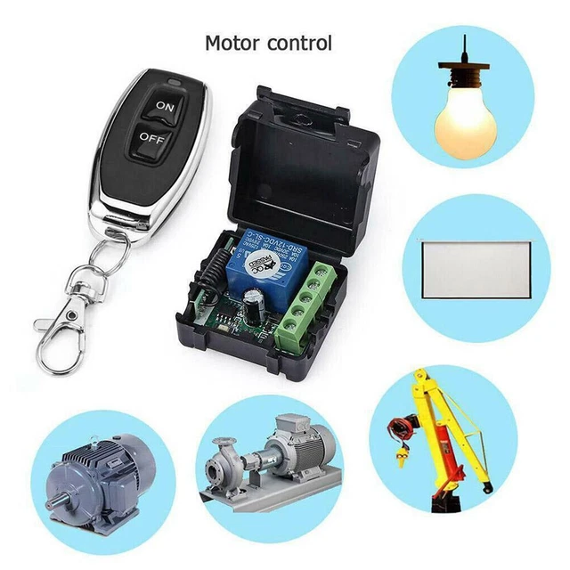 WIRELESS REMOTE CONTROL Transmitter 1CH Relay Receiver Switch Module ...