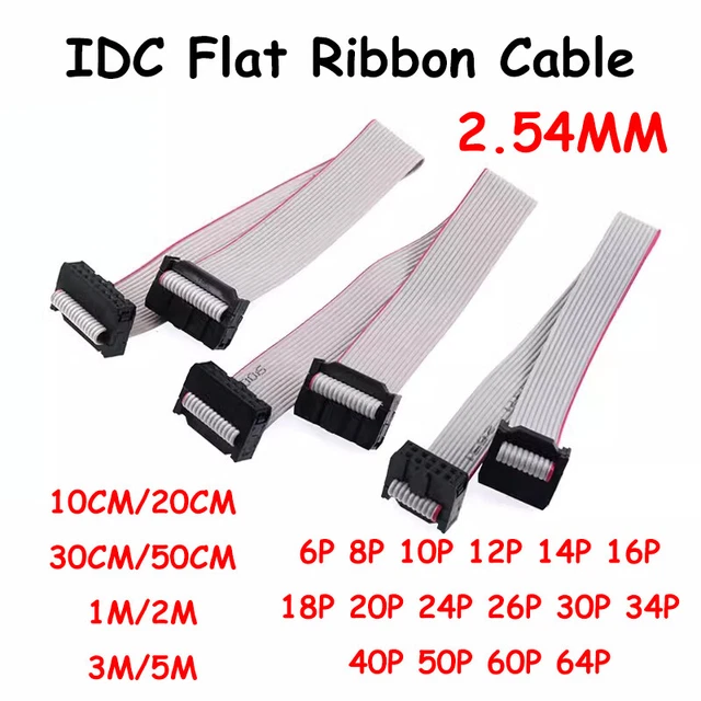 10CM-5M LENGTH IDC 6/8/10-64 Pin Flat Ribbon Cable Female Connector 2.54MM Pitch $2.73 - PicClick AU
