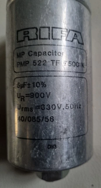 RIFA PMP 522 5uF 900V TF 7500K Capacitor MP Electrolytic large stud mount NOS £8.00 - PicClick UK