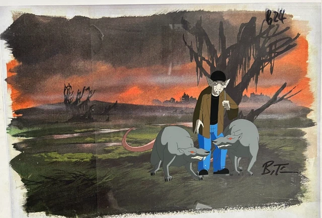 BATMAN BEYOND SERIES OPC Ratboy ANIMATION CEL B24 HAND SIGNED Bruce ...