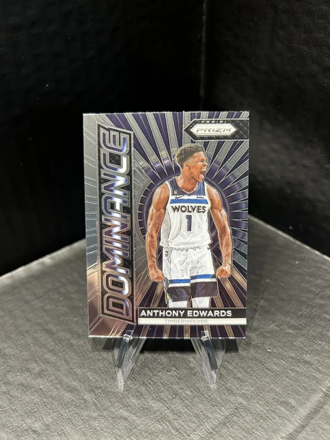 ANTHONY EDWARDS 2023-24 Panini Prizm Dominanc Minnesota lupi di legno ...