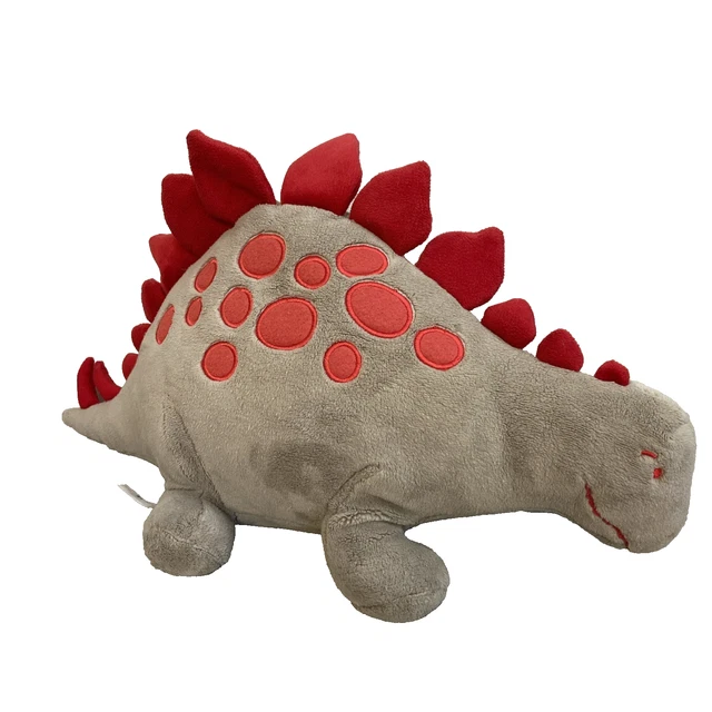LAURA ASHLEY DINOSAUR Stegosaurus Grey Red Plush Kids Soft Toy 17 inch ...