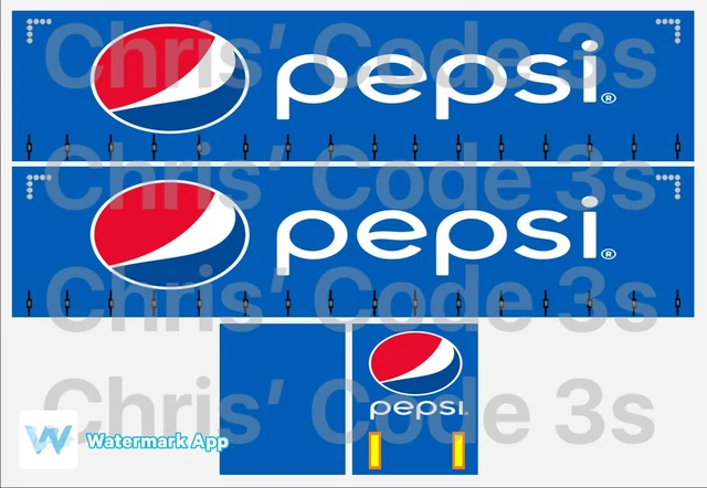 CODE 3 ADHESIVE Vinyl Trailer Decal - Pepsi - 1/50 1/76 1/148 £10.00 ...
