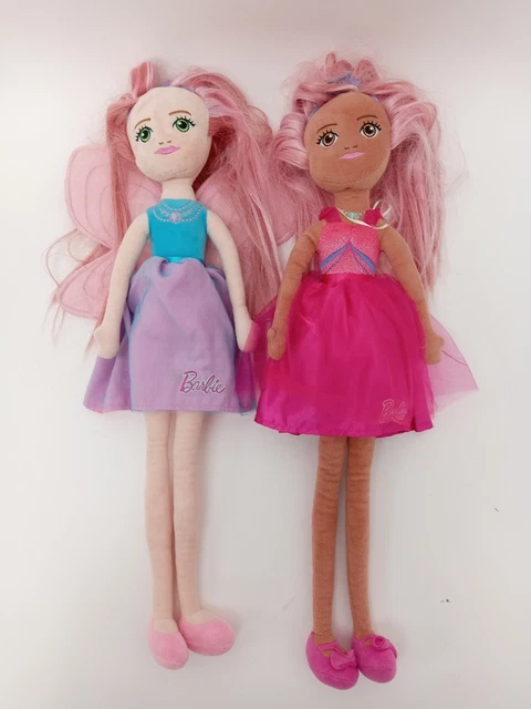 BARBIE SOFT PLUSH 21 Inch Fairy Dolls x2 From Barbie Movie WONDER 2001 ...
