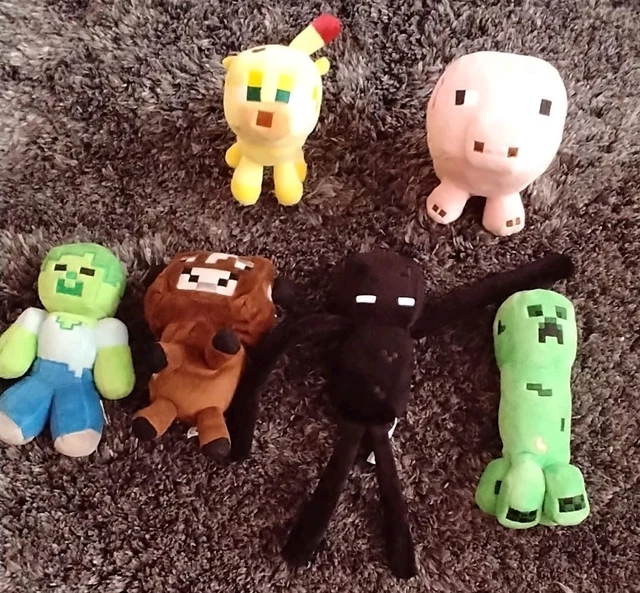 BUNDLE OF MINECRAFT Teddies including pig, creeper, ocelot, skeleton ...
