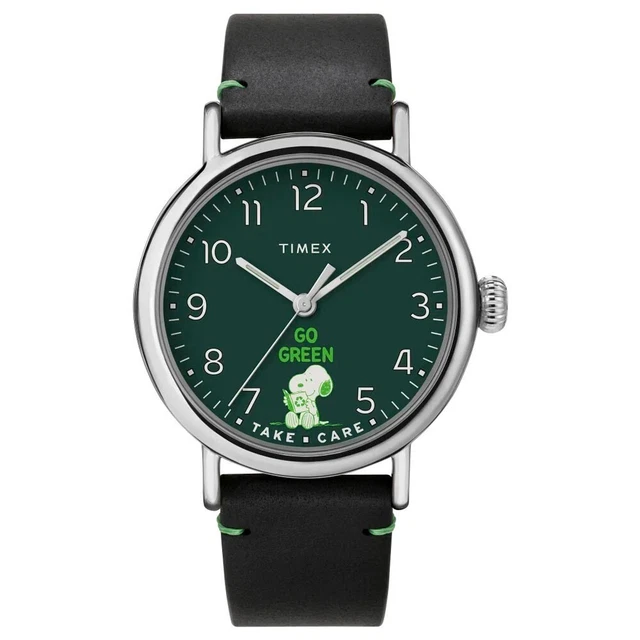 TIMEX PEANUTS SNOOPY Take Care Go Green Special Edition Watch TW2V32700 ...