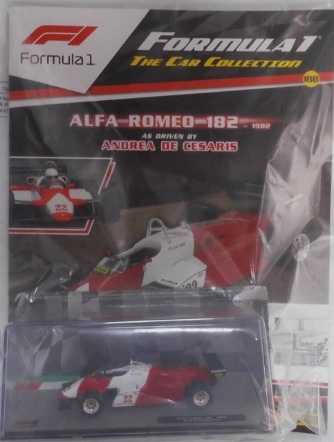 PANINI FORMULA 1 F1 Collection Partwork #188 Scale Model Alfa Romeo 182 ...