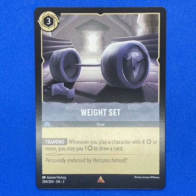DISNEY LORCANA RISE of the Floodborn Weight Set 204/204 Hercules Steel ...