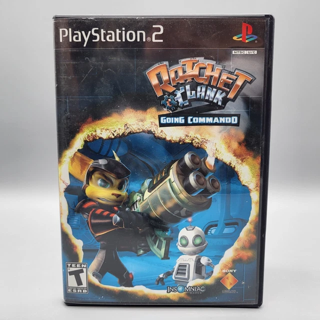 RATCHET & CLANK Going Commando PS2 Sony PlayStation 2 étiquette noire ...
