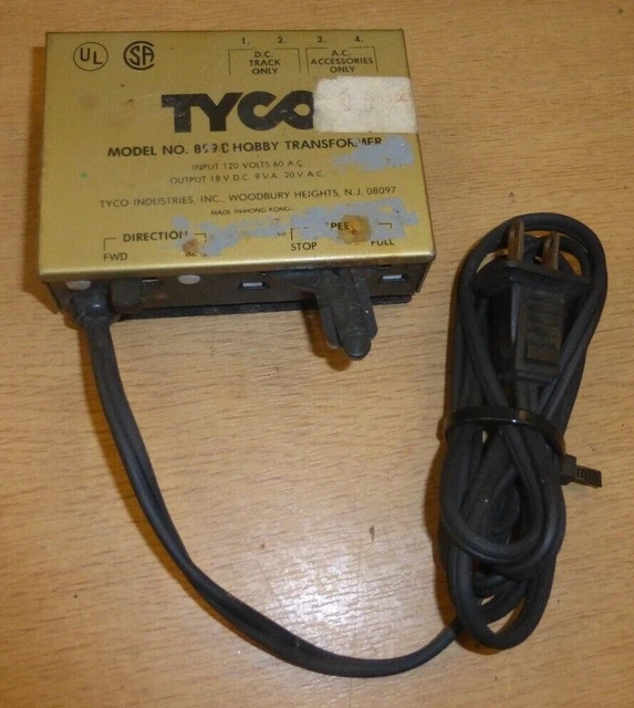 TYCO MODEL TRAIN Model No. 899 HOBBY TRANSFORMER AC/DC Railroad 120v £0 ...