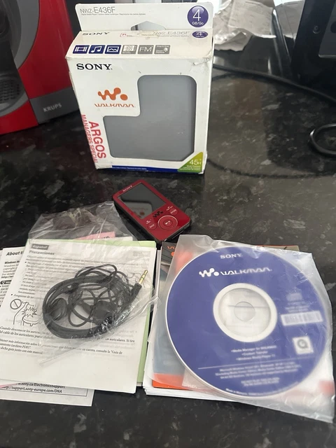 SONY WALKMAN NWZ-E436F Red (4GB) Digital Media Player £30.00 - PicClick UK