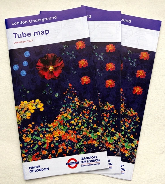 LONDON UNDERGROUND Tube Map Latest December 2023 Current Edition x 3 £2 ...