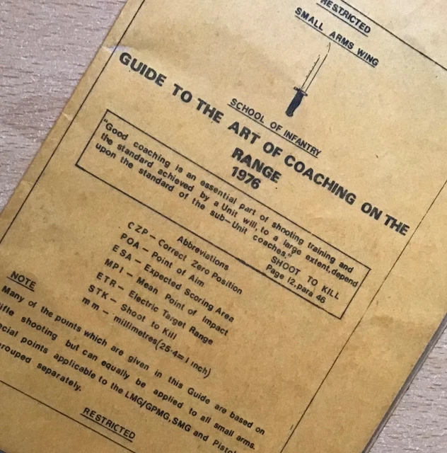ORIGINAL 1976 BRITISH Firearms History Pamphlet: Art Of Coaching On The ...