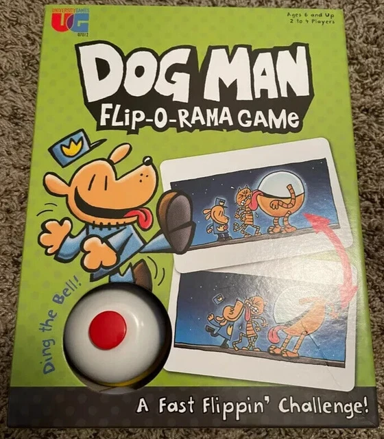 DOG MAN FLIP-O-RAMA Board game University Games Age 6+ 2-4 Players ...