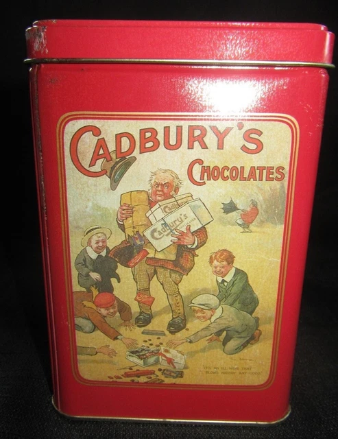 VINTAGE CADBURY'S MOUNDS Chocolate Tin - Square- 12 oz Tin! Made in the ...