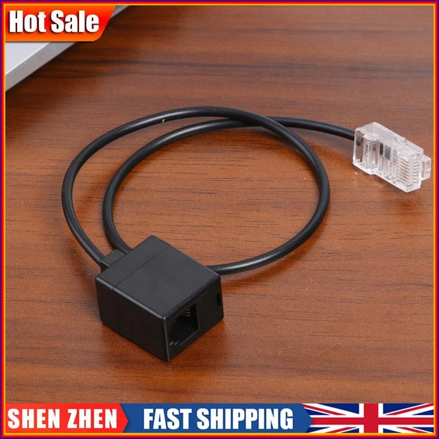 HEADSET ADAPTER CABLE Ethernet RJ45 8P8C Male Plug to RJ11 6P4C Female ...