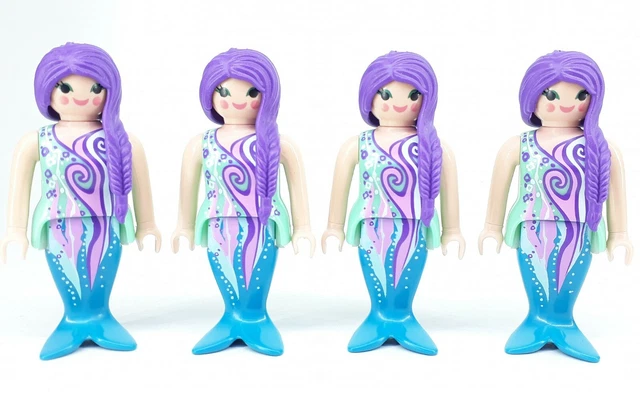 PLAYMOBIL X4 MERMAID fantasy underwater magic figures 2021 family bid ...