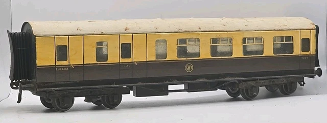 VINTAGE O GAUGE Gwr Chocolate & Cream Third Class Model Coach Unboxed £ ...