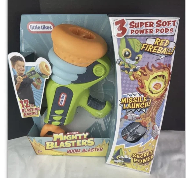 LITTLE TIKES MIGHTY Blasters Boom Blaster Launcher Toy 3 Soft Power Pod ...