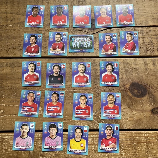 PANINI FOOT FIFA WORLD CUP QATAR 2022 : 22 IMAGES STICKERS Canada Serbie Koree £1.77 - PicClick UK