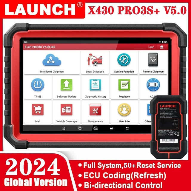 LAUNCH X431 PRO3S+ V5.0 Bidirectional Diagnostic Tool KEY Coding OBD2 ...
