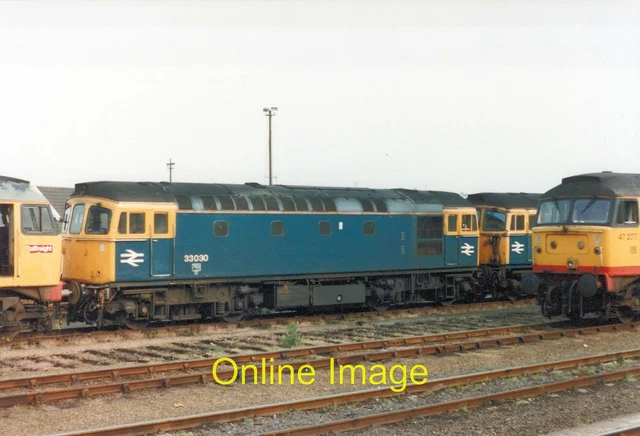 RAILWAY PHOTO 6X4 Class 33 33030 BR Blue Eastleigh Yard 28/5/90 £1.25 ...