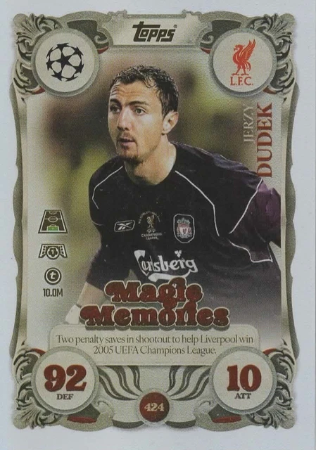 MATCH ATTAX CHAMPIONS League 2025/26 424 Magic Memories Jerzy Dudek EUR ...