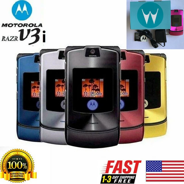 UNLOCKED MOTOROLA RAZR V3i Flip 2G GSM Bluetooth MP3 Quad Band Mobile ...
