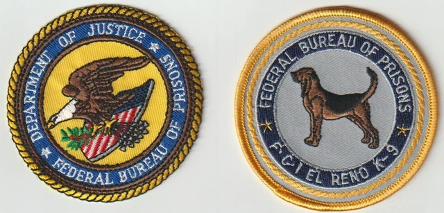 FEDERAL BUREAU OF Prisons & EL Reno K-9 patches shipped from Australia ...