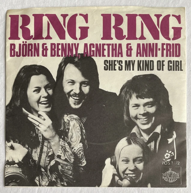 BJORN & BENNY, AGNETHA & ANNI-FRID -Ring Ring- Rare Danish Polar 7” + Pic (ABBA) £95.00 ...