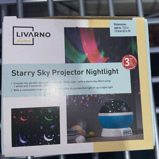 LIVARNO HOME STARRY sky projector Nightlight Blue £15.00 - PicClick UK