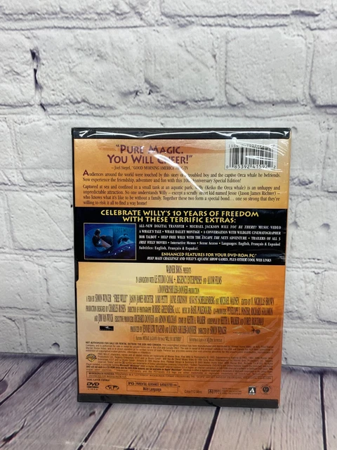 NEW DVD FREE Willy 2003 10th Anniversary Special Edition - Snapper Case ...