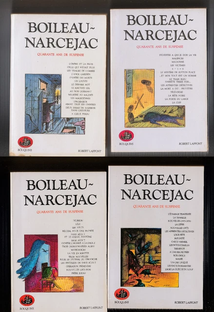LOT QUARANTE ANS de suspense Boileau-Narcejac Robert Laffont Bouquins 4 tomes EUR 80,00 ...