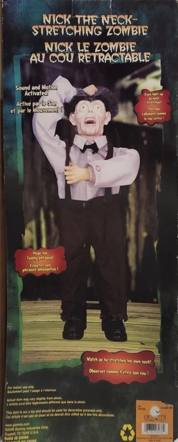 NOS GEMMY NICK The Neck Stretching Zombie Animated Talking Figure Voice ...