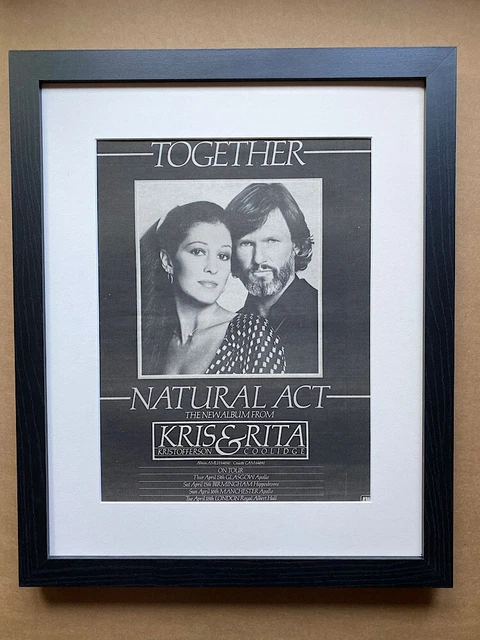KRIS KRISTOFFERSON/RITA COOLIDGE NATURAL ACT (FRAMED) POSTER SIZED ...