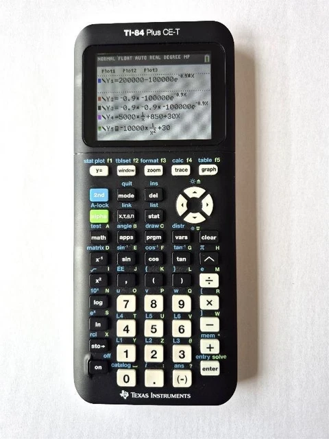TEXAS INSTRUMENTS TI-84 Plus CE-T Python Edition Grafikrechner mit Schutztasche EUR 90,00 ...