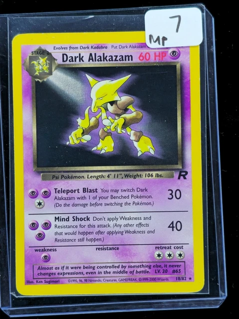 DARK ALAKAZAM 18 Pokémon Rocket 2000 MP 🔥🔥🔥 £0.01 - PicClick UK