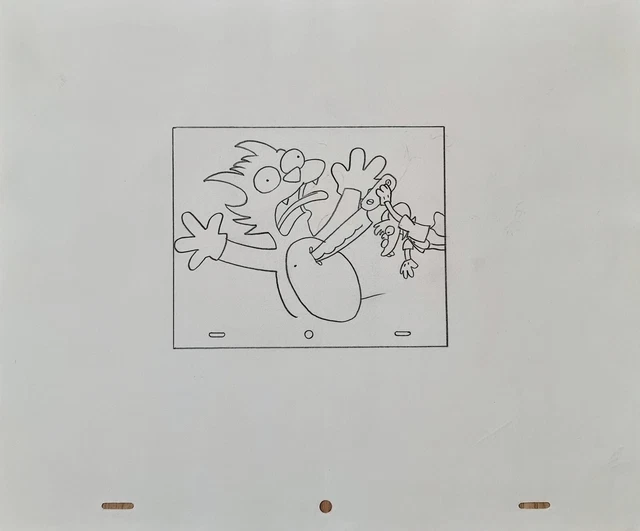 RARE SIMPSONS TV Show Original Background Animation Art Cel Drawing ...