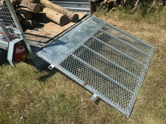 APACHE 8X5 SINGLE axle trailer with cage and ramp, little used £1,332. ...