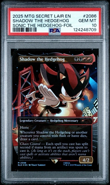 2025 MTG SECRET Lair Sonic The Hedgehog Shadow The Hedgehog Foil PSA 10 ...