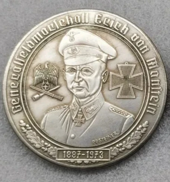 WW2 GERMAN GENERAL Erich von Manstein Coin World War 2 Collectable ...