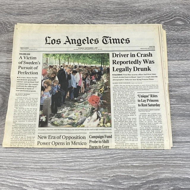 Princess Diana Death Newspaper FOR SALE! - PicClick UK