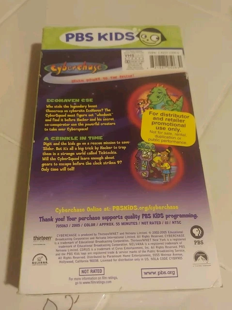 VHS CYBERCHASE ECOHAVEN CSE PBS Kids Cartoon series RARE season 3 and 4 ...