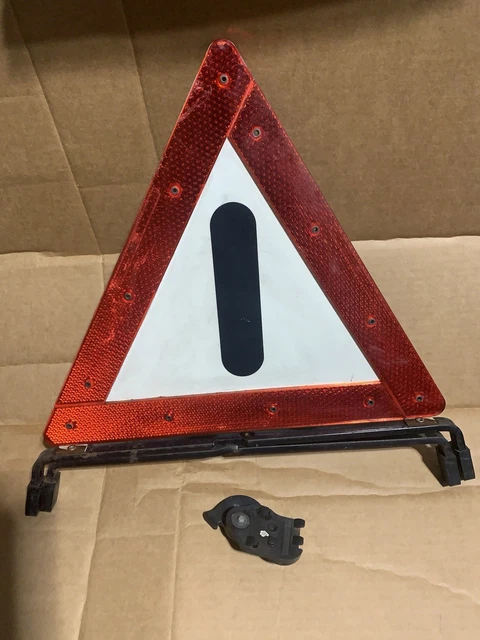 MERCEDES R107 W123 W124 W126 Warning Triangle with rear bracket OEM ...