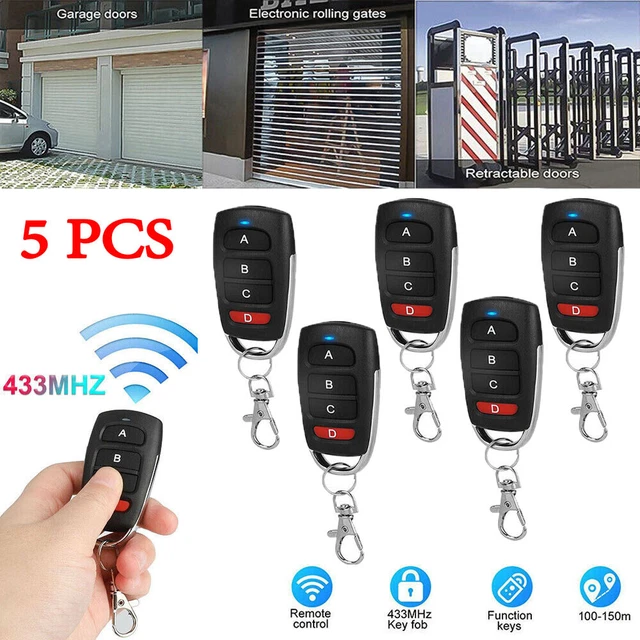 UNIVERSAL 433MHZ ELECTRIC Garage Door Cloning Remote Control Key Fob ...