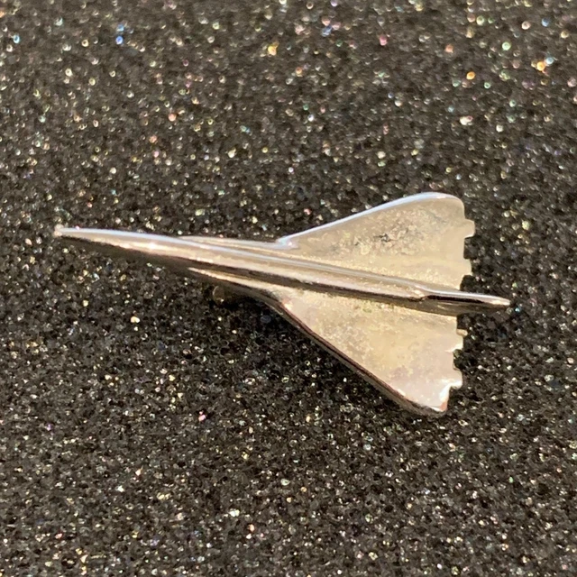 VINTAGE AIR FORCE Aerospace Concorde Silver U.S.A. Tie Tack or Pin EUR ...