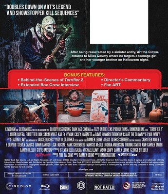 TERRIFIER 2 - NEW BLU-RAY - Felissa Rose Lauren LaVera PRE ORDER for 12 ...