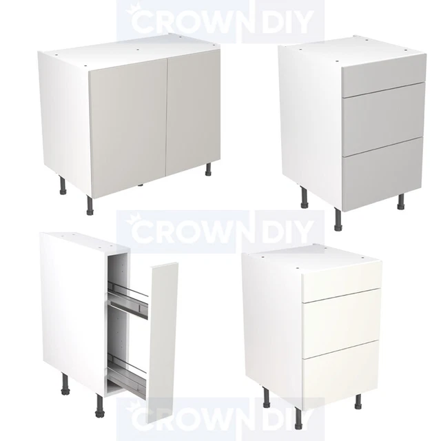 BUDGET KITCHEN BASE Units & Slab Door Carcass Carcasses Floor Unit Grey ...